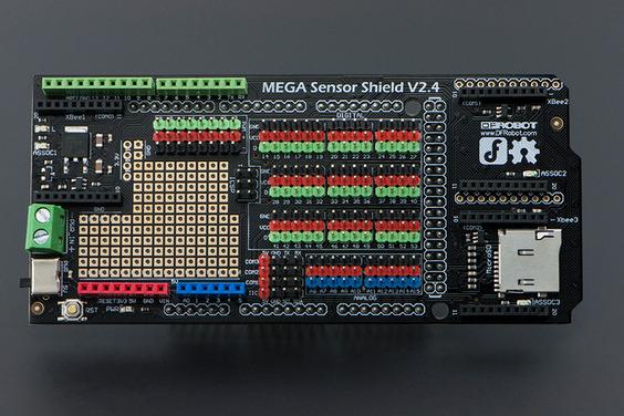 Gravity Io Sensor Shield Voor Arduino Mega Due Opencircuit