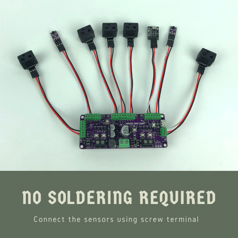 Maker Mini Sumo Controller: Sumo Robot vereenvoudigt voor beginners