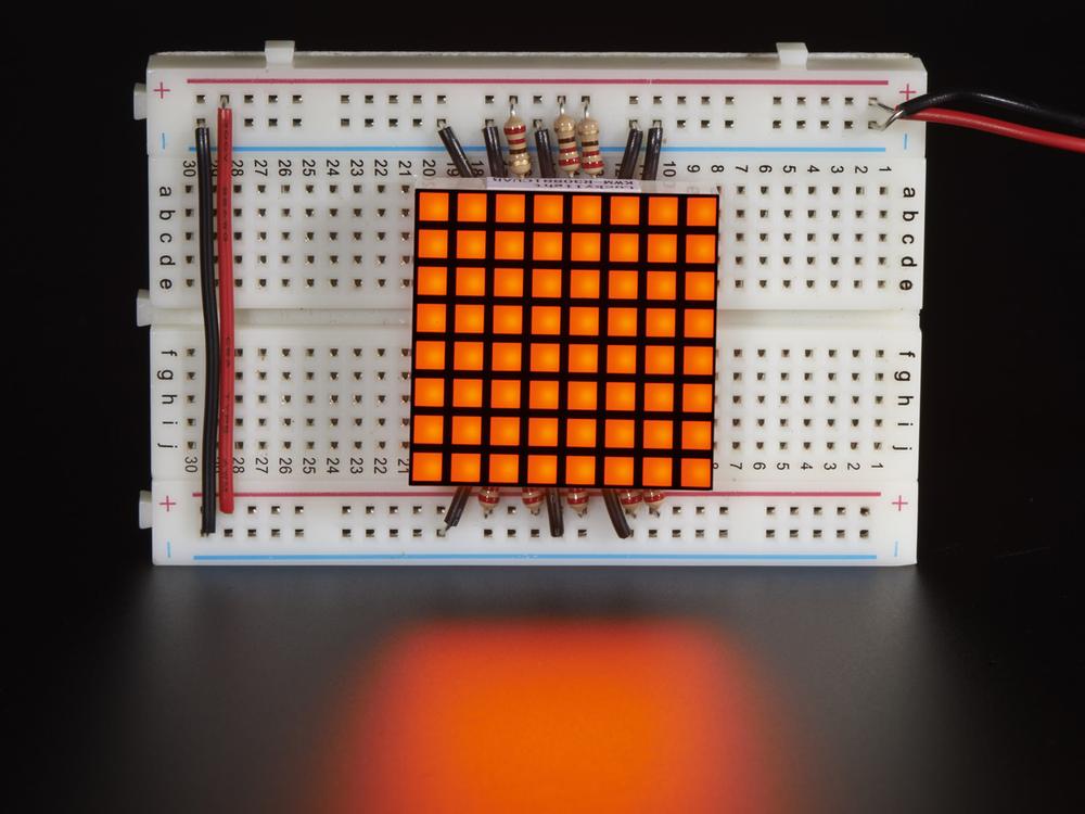 1,2 "8x8 matrix vierkante pixel - amber