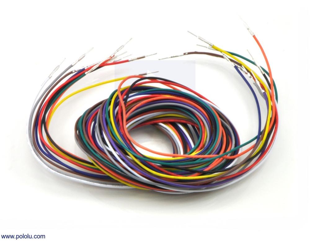 Wires with Pre-Crimped Terminals 10-Piece 10-Color Assortment M-M 60 ...