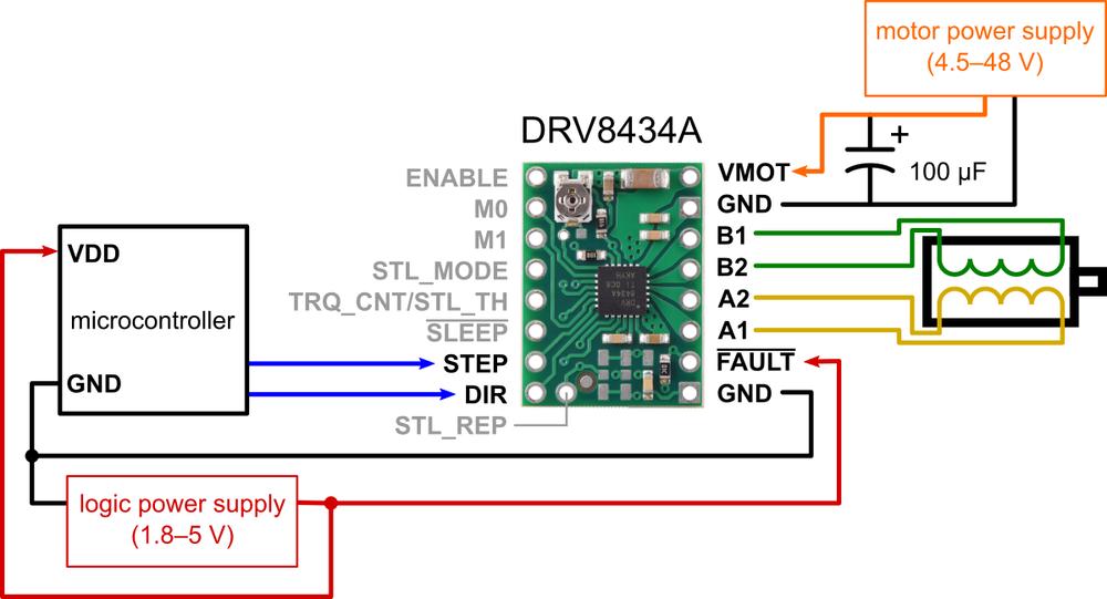 DRV8434A Stepper Motor Driver Carrier - Opencircuit
